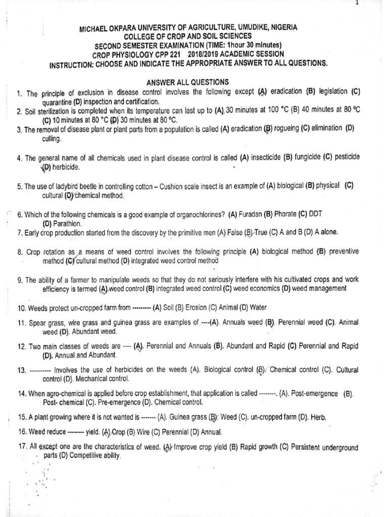 CPP 221. Past Questions. | PDF