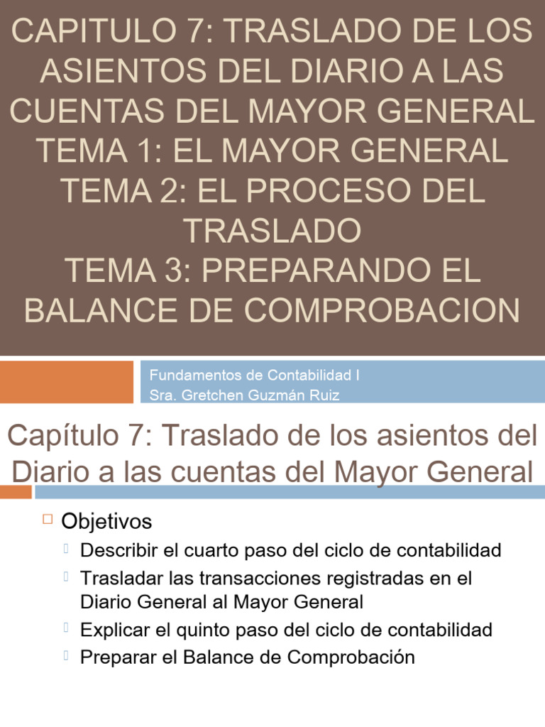 Proceso de Traslado al Mayor General | PDF | Contabilidad