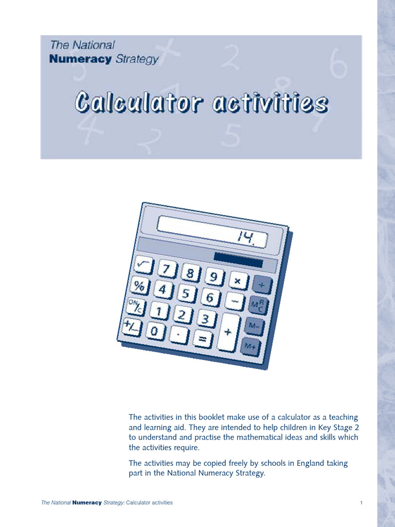 Calculator Activities Booklet 19 | Download Free PDF | Multiplication ...