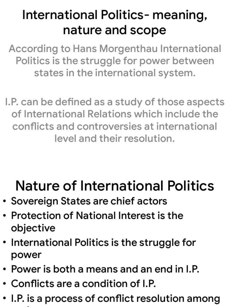 Intro to International Politics | PDF | Philosophical Theories ...