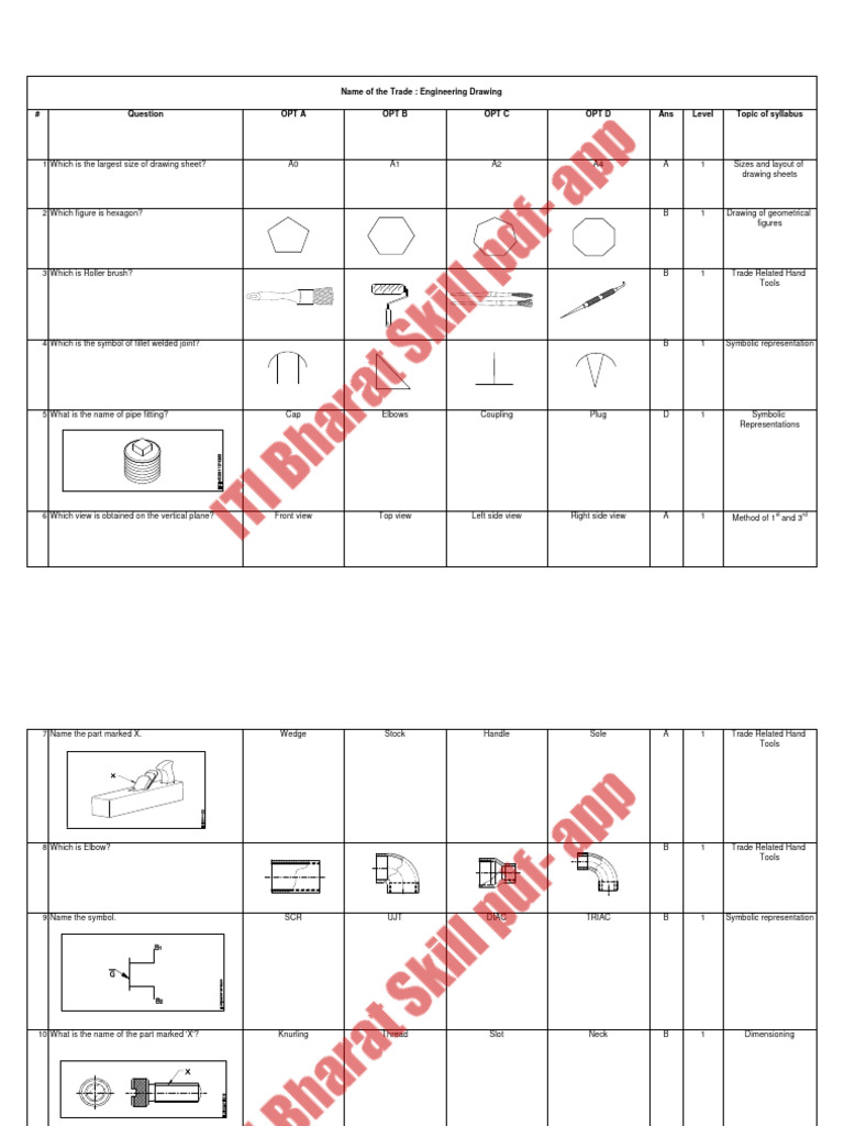 Engineering Drawing Sample QnA_1660120192050 | PDF | Manufactured Goods ...