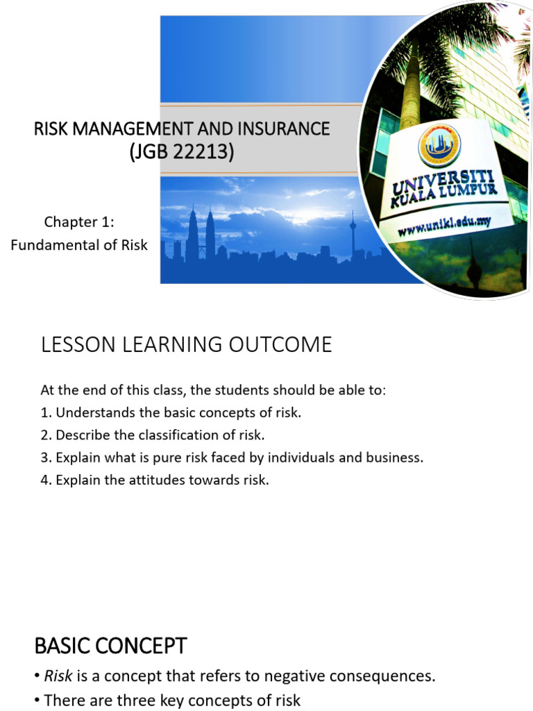 Chapter 1 Risk Management | PDF | Risk | Risk Aversion Chapter 1 Risk Management | PDF | Risk | Risk Aversion