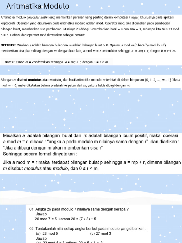 Aritmatika Modulo | PDF
