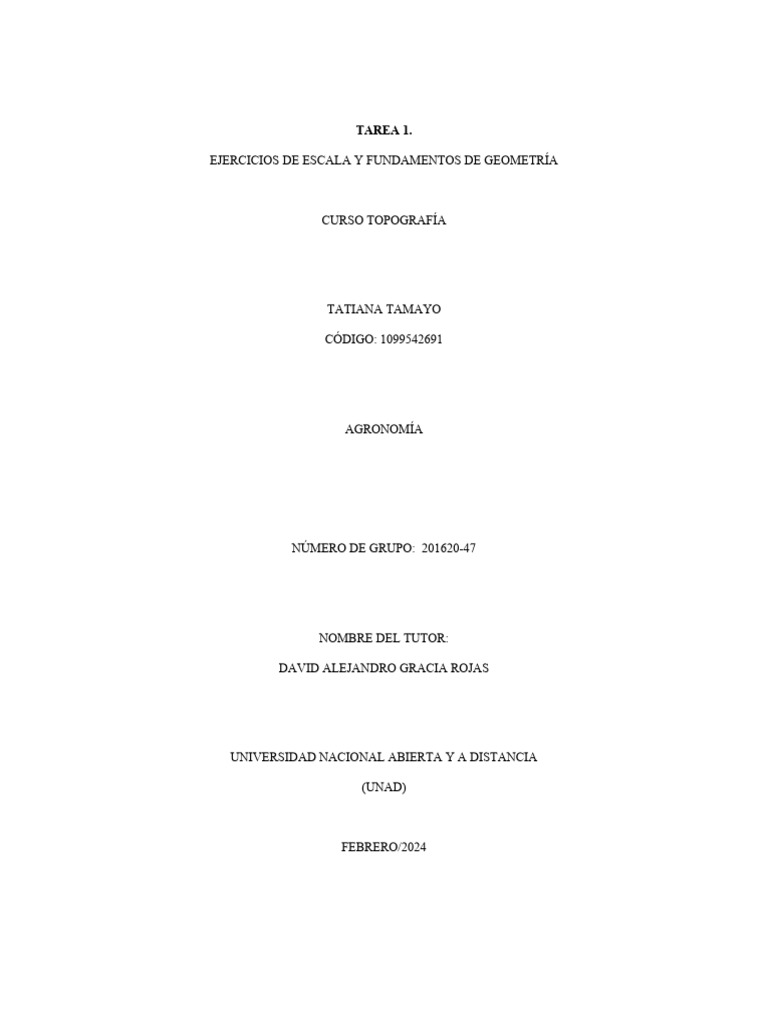 Tarea 1 Topografia | PDF | Mapa | Matemáticas