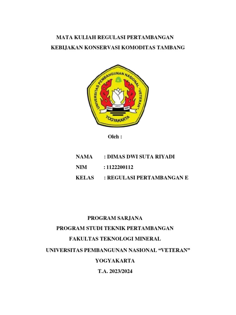 Kebijakan Konservasi Mineral Indonesia | PDF