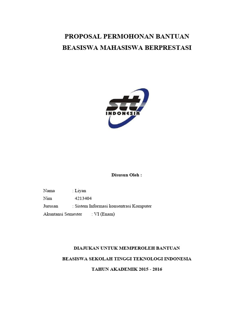 Proposal Beasiswa 2 | PDF