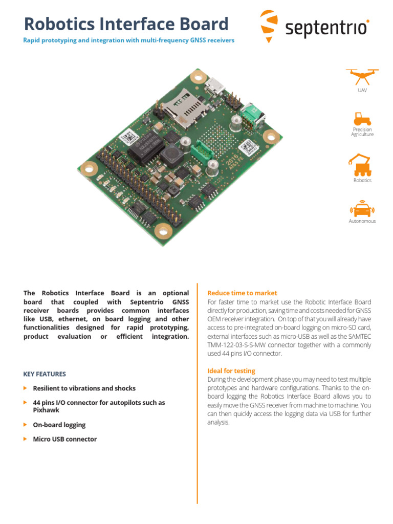 Septentrio Robotics Interface Board-Optional LR | PDF | Electrical ...