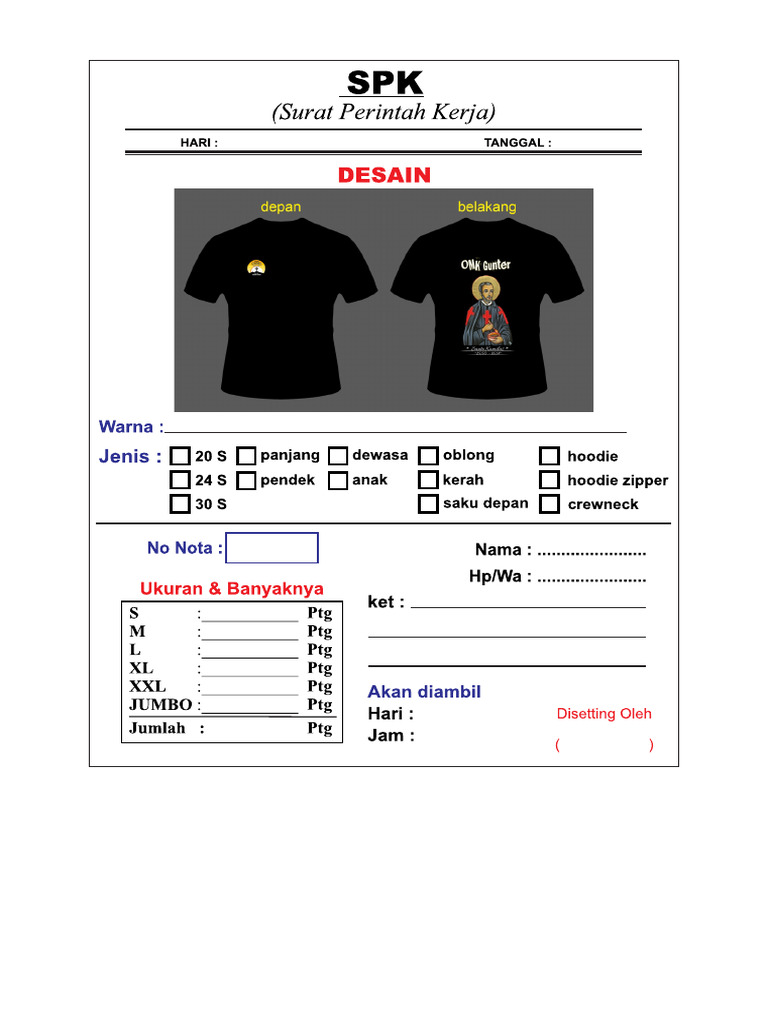 SPK Sablon 16 Feb | PDF