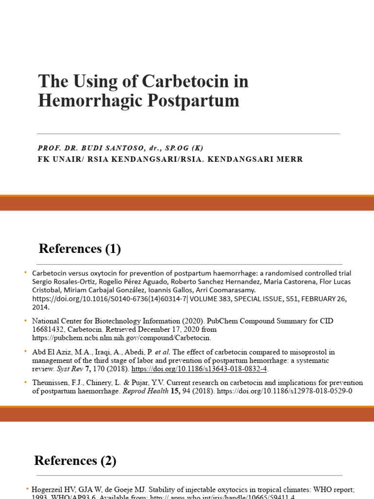 The Using of Carbetosin in HPP - FINAL | PDF | Health Care | Health Sciences