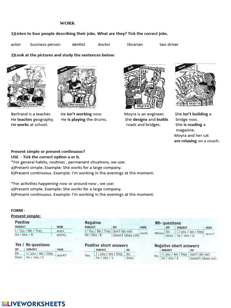 Reading P Continuous and Simple | PDF