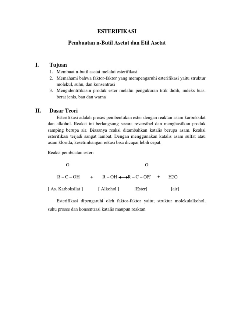 ESTERIFIKASI | PDF