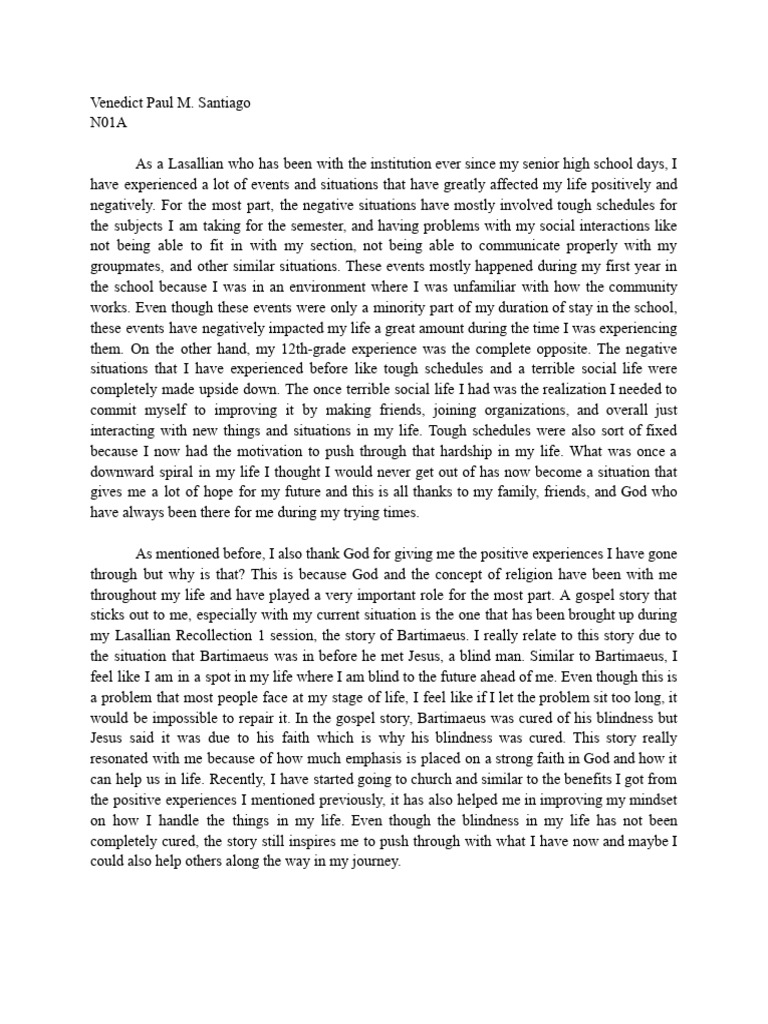 LASARE1 Reflection Output | PDF | Psychological Concepts | Cognitive Science