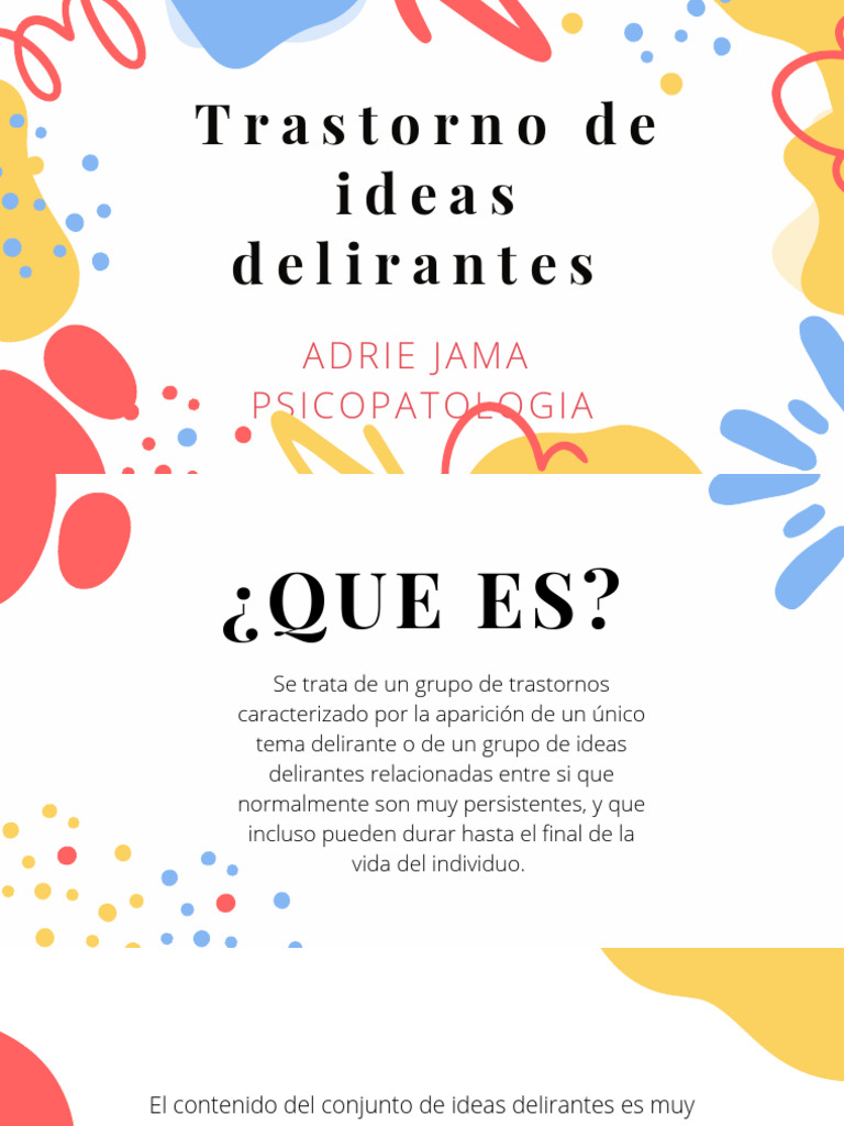 Trastorno de Ideas Delirantes | PDF