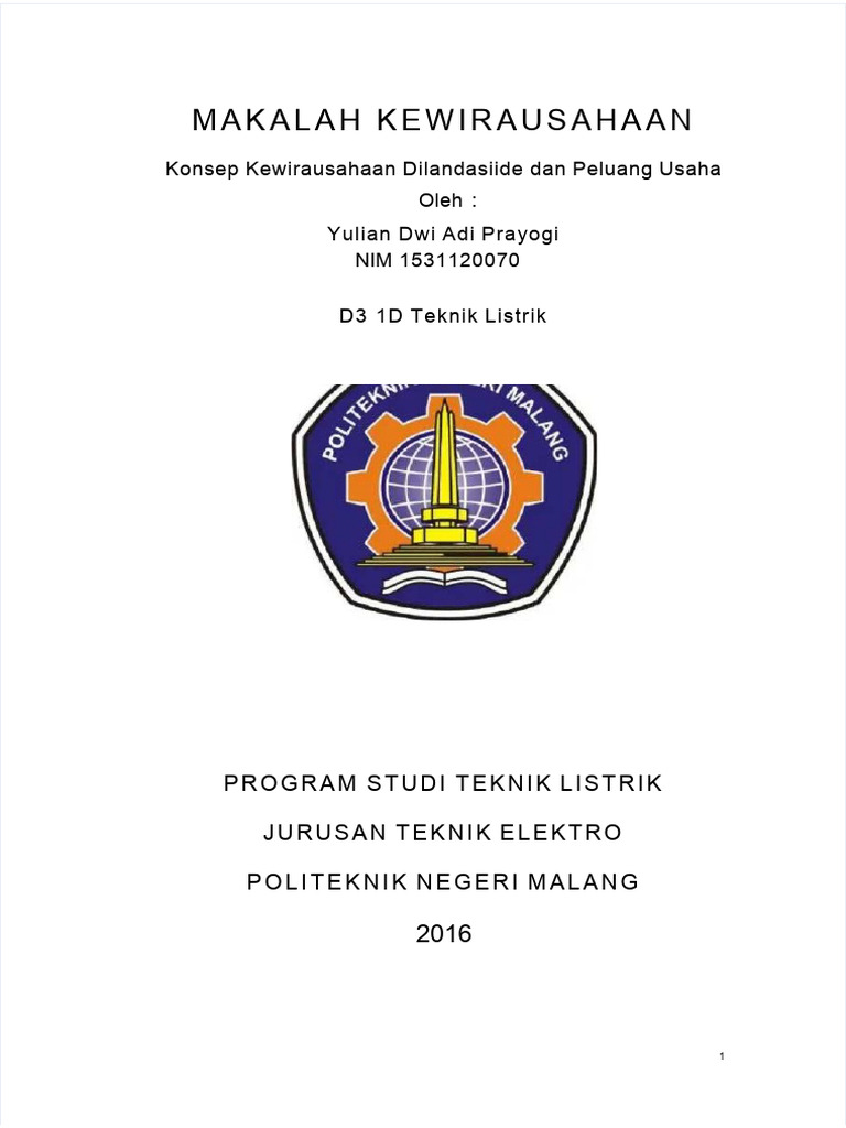 PDF Makalah Kewirausahaan Siap Print - Compress | PDF