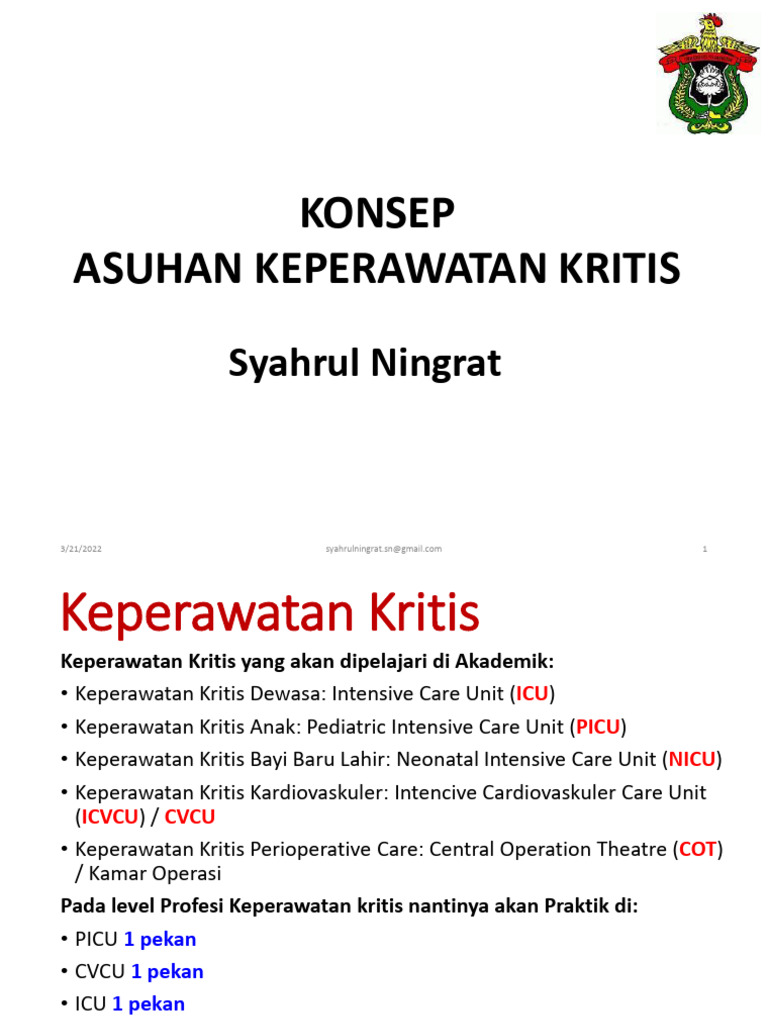 Konsep Asuhan Keperawatan Kritis 2022 | PDF | Pengembangan Diri | Sains & Matematika