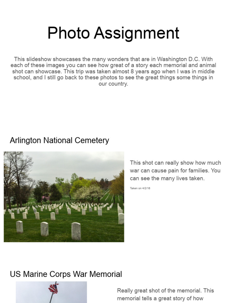 Photo Assignment | PDF