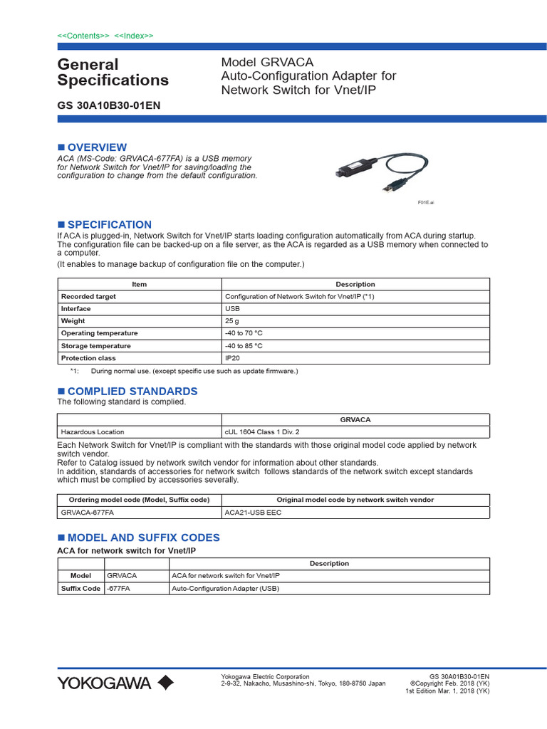 GS30A10B30-01EN - 001 - Auto-Configuration Adapter For Network Switch ...