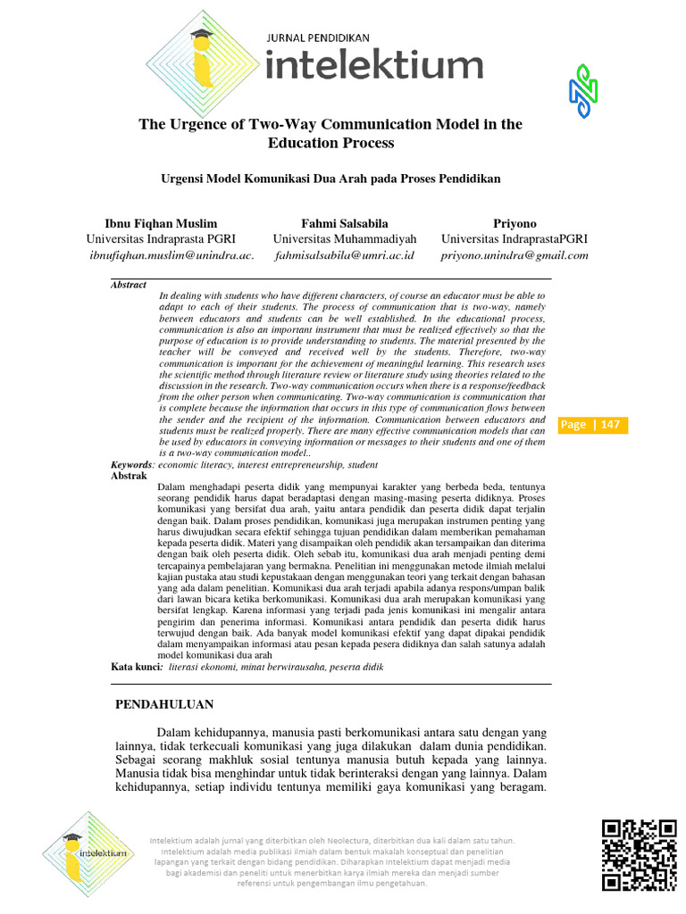 892-Article Text-7460-1-10-20221027 | PDF | Communication | Science