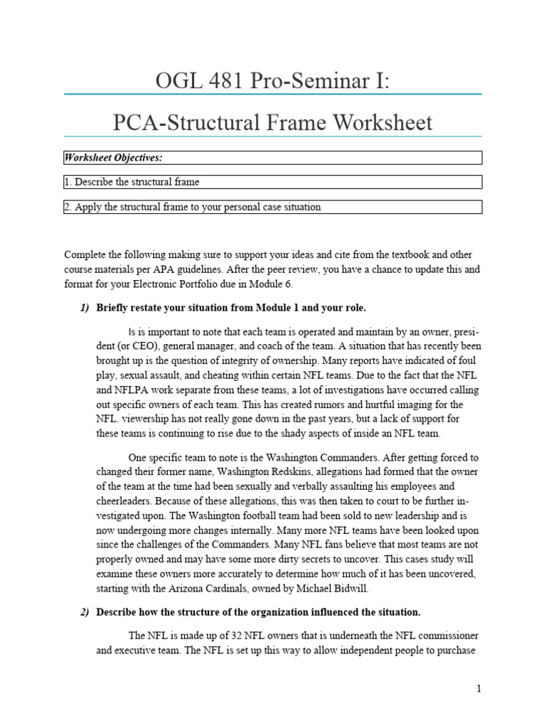 2 Structural Frame Worksheet Alcaraz | PDF | Sports & Recreation