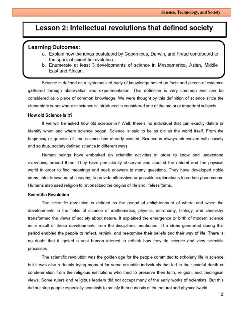 Sts 2 | PDF | Science | Nicolaus Copernicus