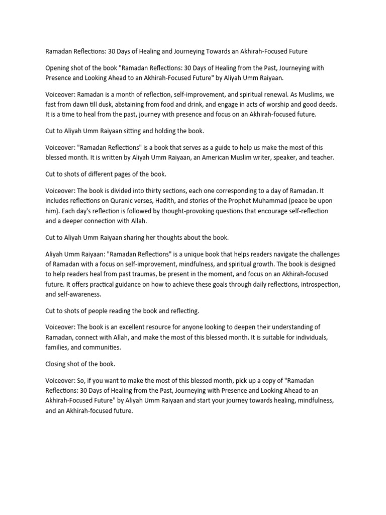 Ramadan Reflections | PDF
