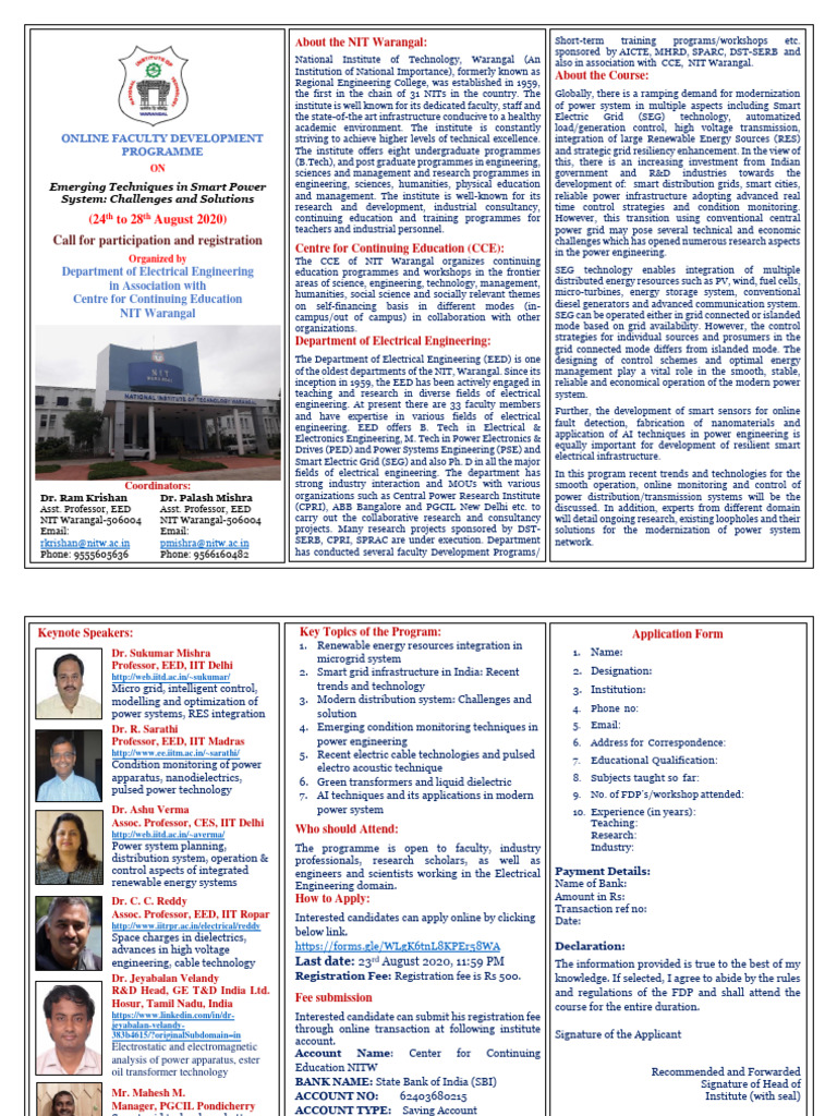 Faculty Development Program | PDF | Electrical Grid | Engineering