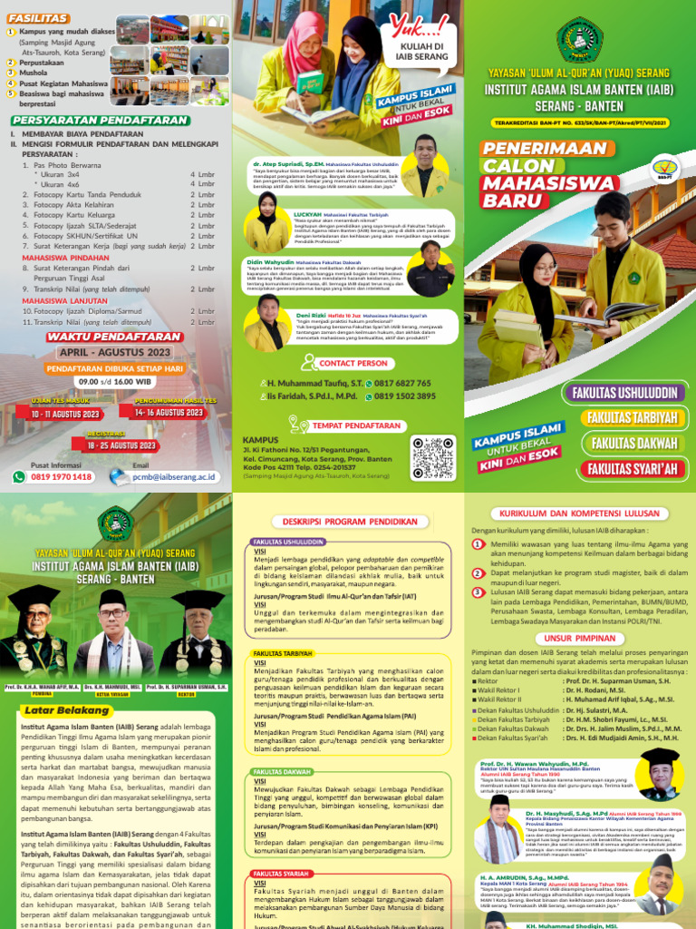 Brosur Kampus IAIB Serang | PDF