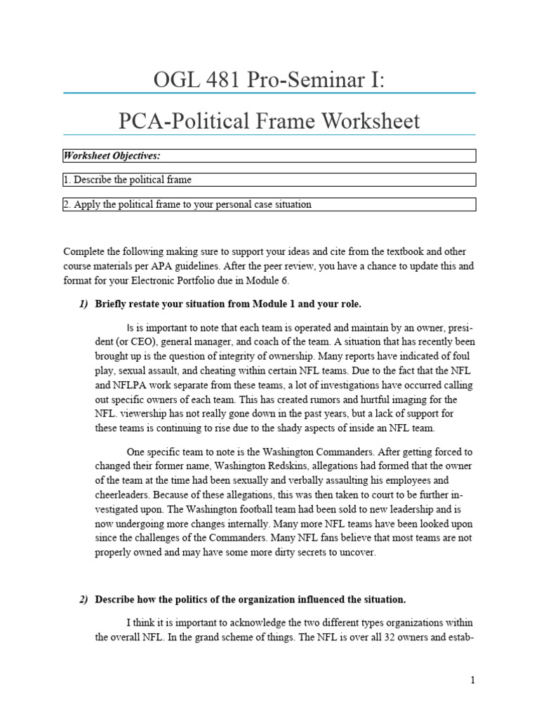 Political Frame Worksheet Alcaraz | PDF