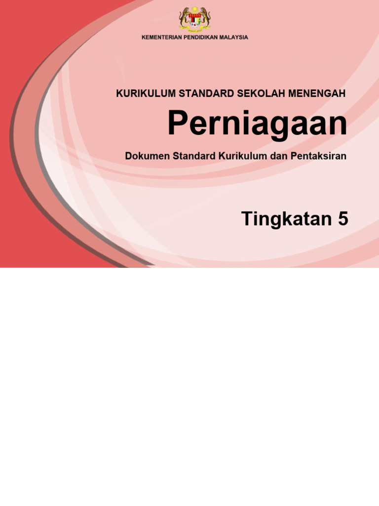Kurikulum Perniagaan Ting. 5 | PDF | Karier & Perkembangan | Bisnis