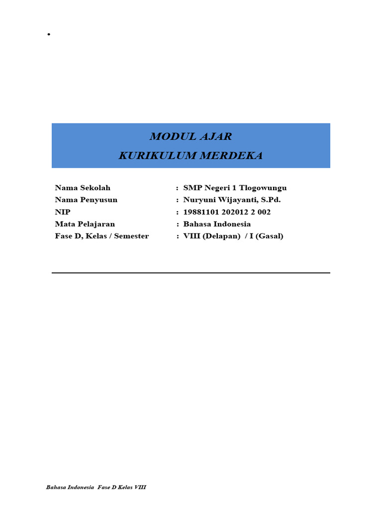 Modul Ajar BAB 1 Ok | PDF