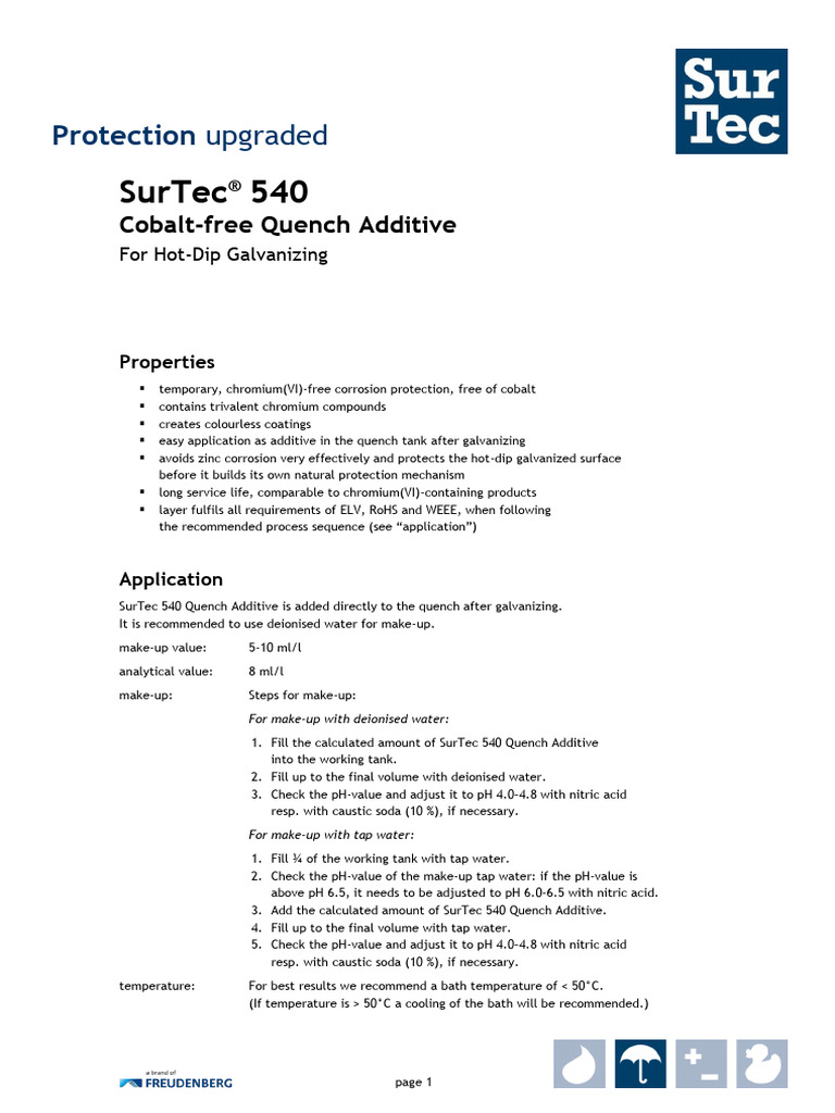 Surtec 540: Protection Upgraded | PDF | Ph | Corrosion