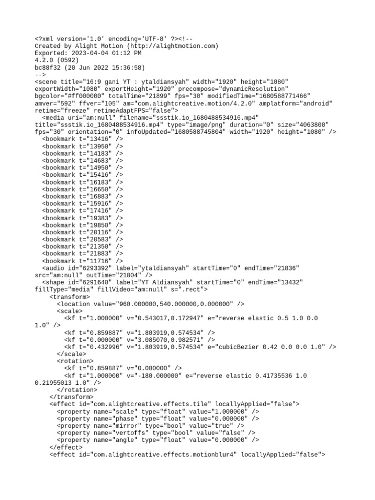 Alight Motion Video Project YT Aldiansyah | PDF | Business | Computers