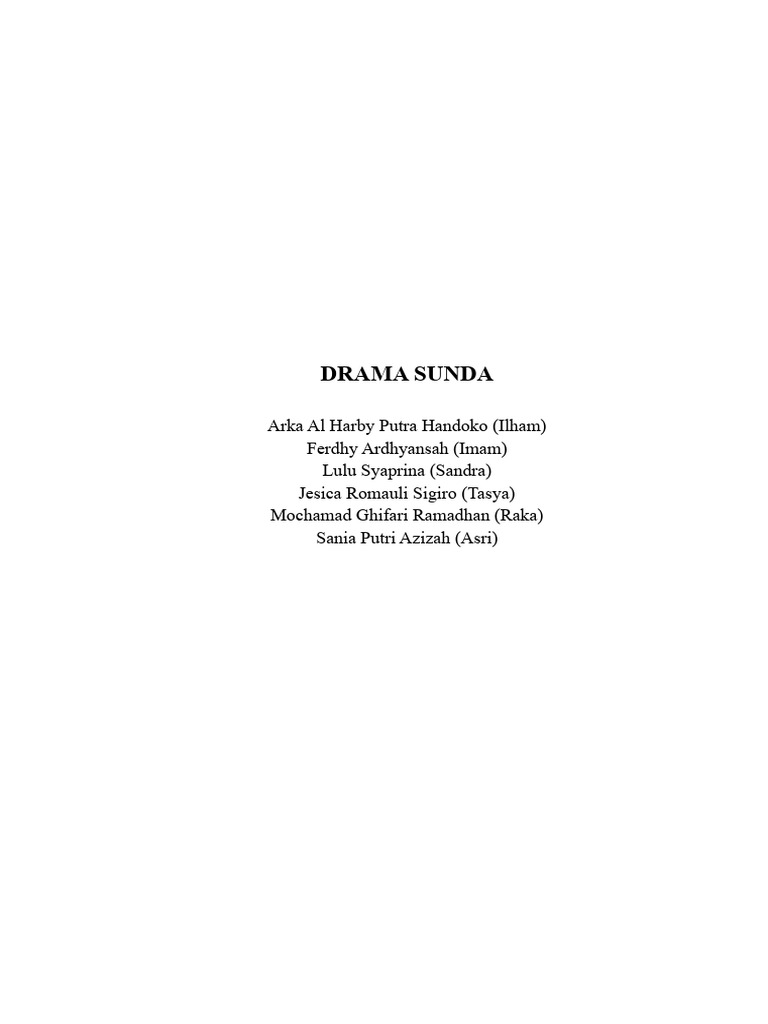 Drama Sunda | PDF