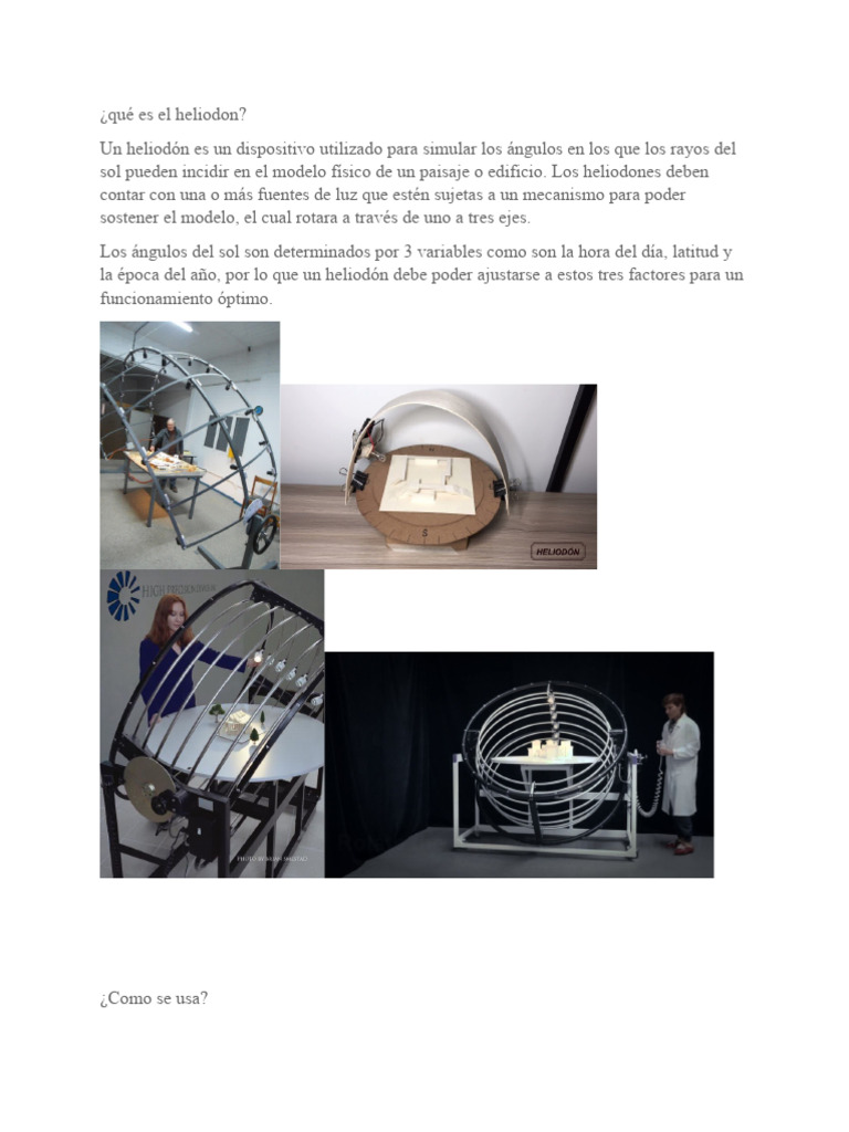 qué es el heliodon | PDF