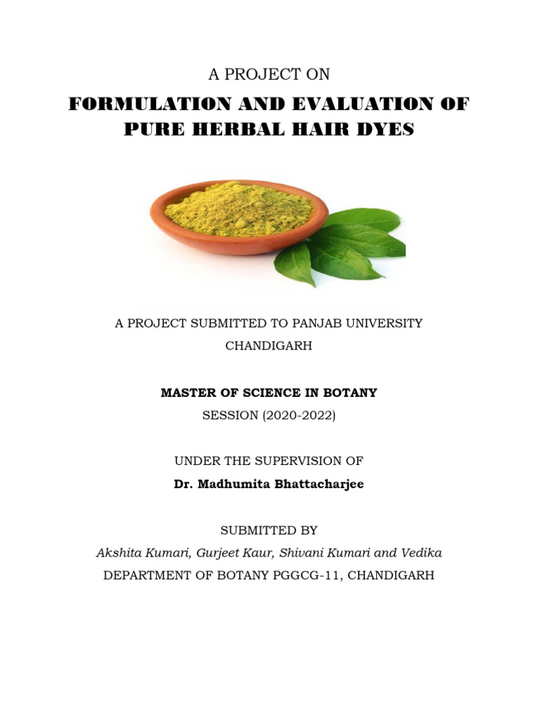 PROJECT Herbal Henna | PDF | Wellness