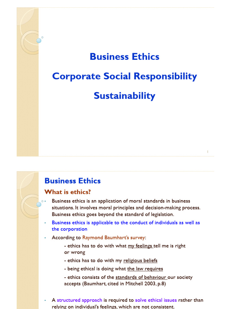 Business Ethics, CSR & Sustainability 2022 | PDF