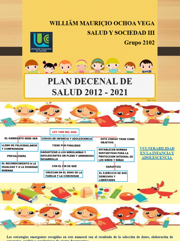 Plan Decenal de Salud-Saso Iii | PDF | Adolescencia | Desarrollo infantil