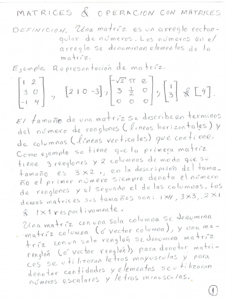 Operaciones Entre Matrices y Matriz Inversa | PDF