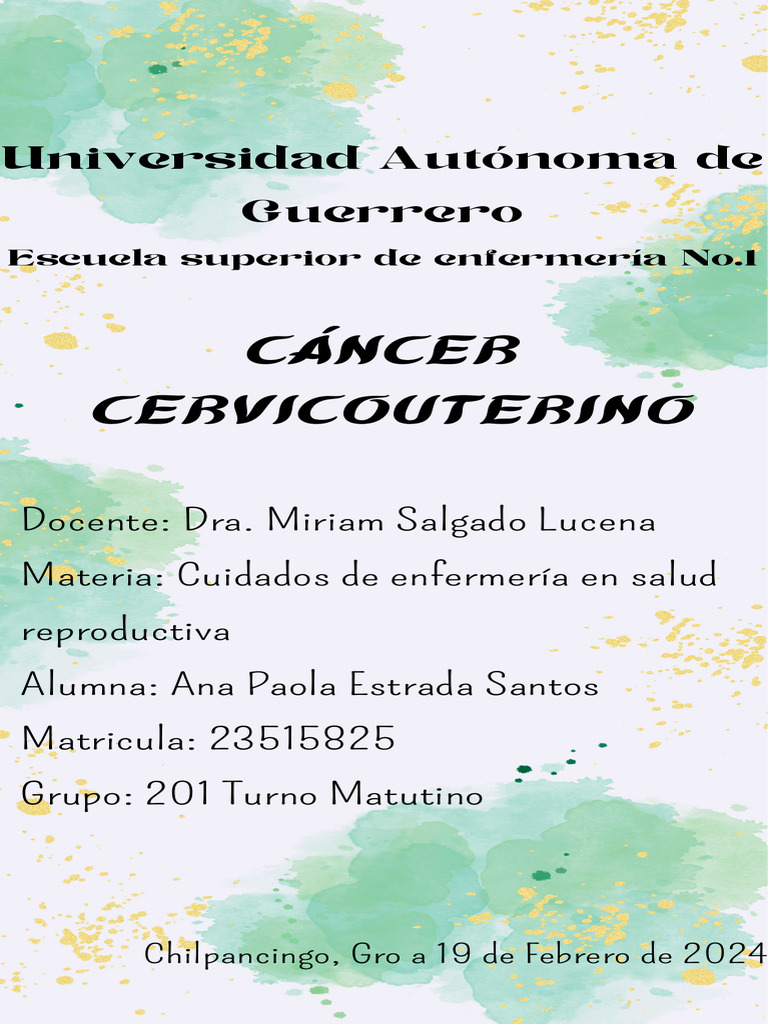 Cáncer Cervicouterino Grado 2 y Prevención | PDF | Cáncer | Salud pública