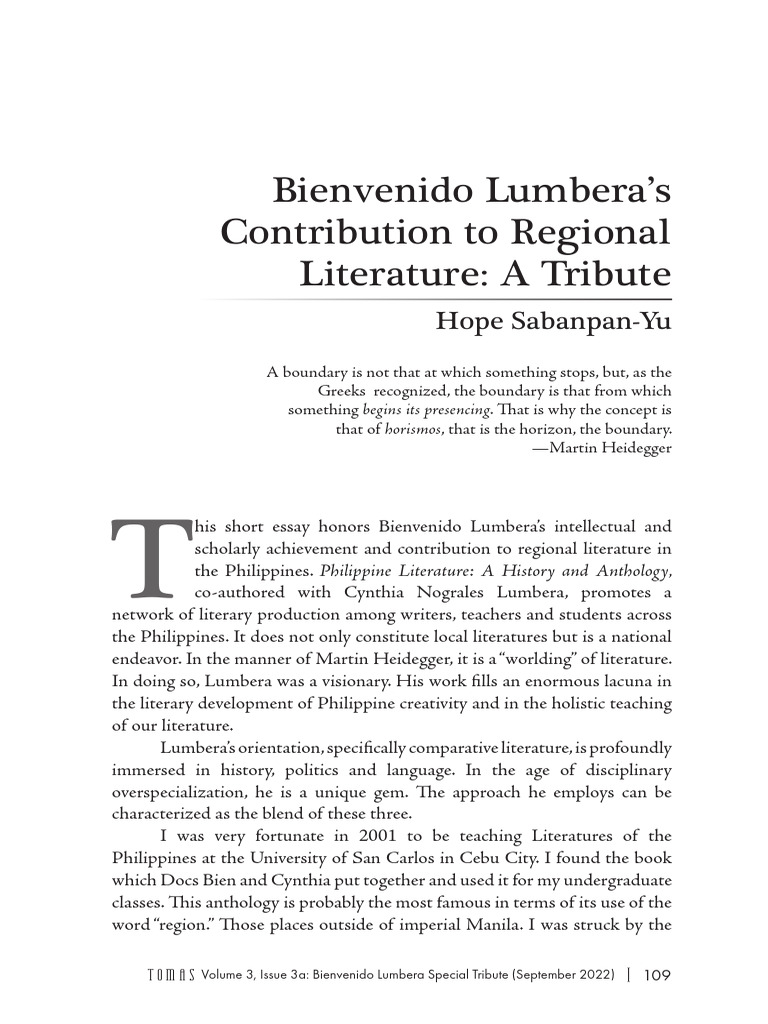 Bienvenido Lumbera No.3 | PDF | Hermeneutics