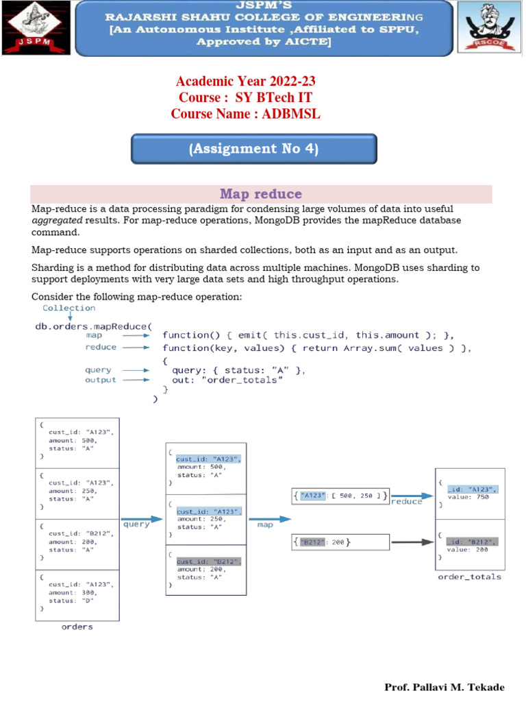 Mongo DB Notes | PDF | Map Reduce | Systems Engineering Mongo DB Notes | PDF | Map Reduce | Systems Engineering