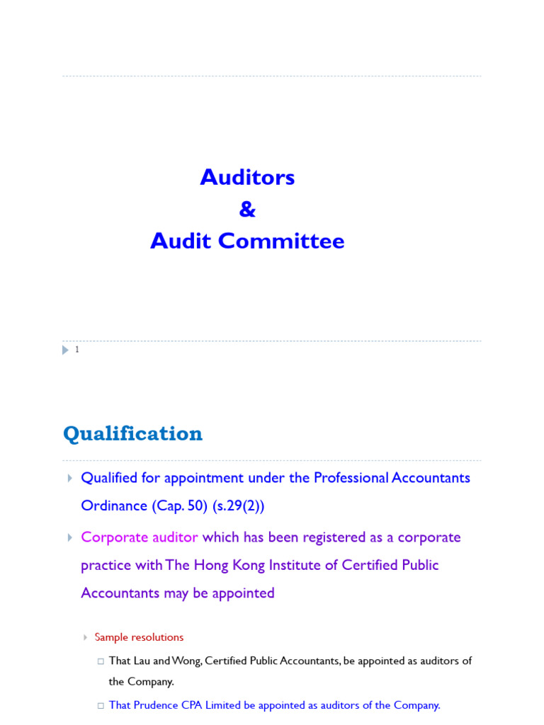 Auditor Appointment and Responsibilities Guide | PDF | Audit | Audit ...