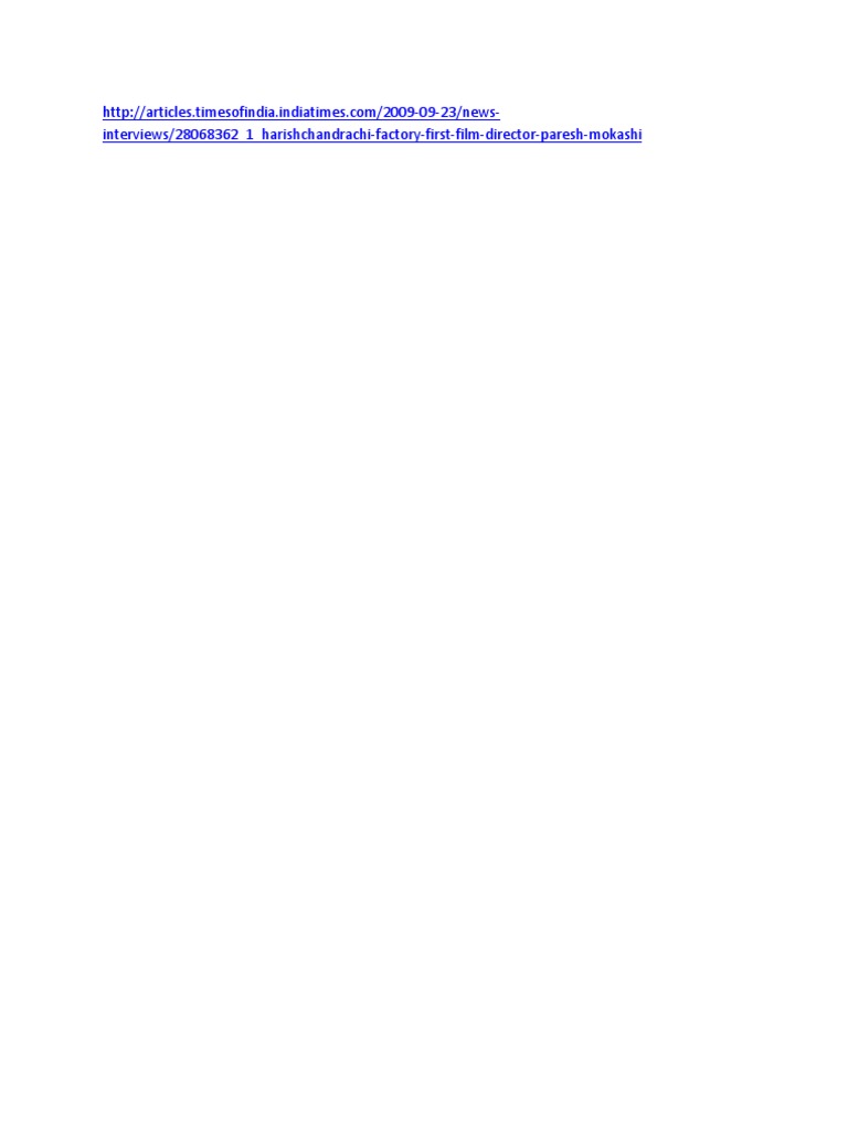 Paresh Mokashi: Directing Debut Insights | PDF