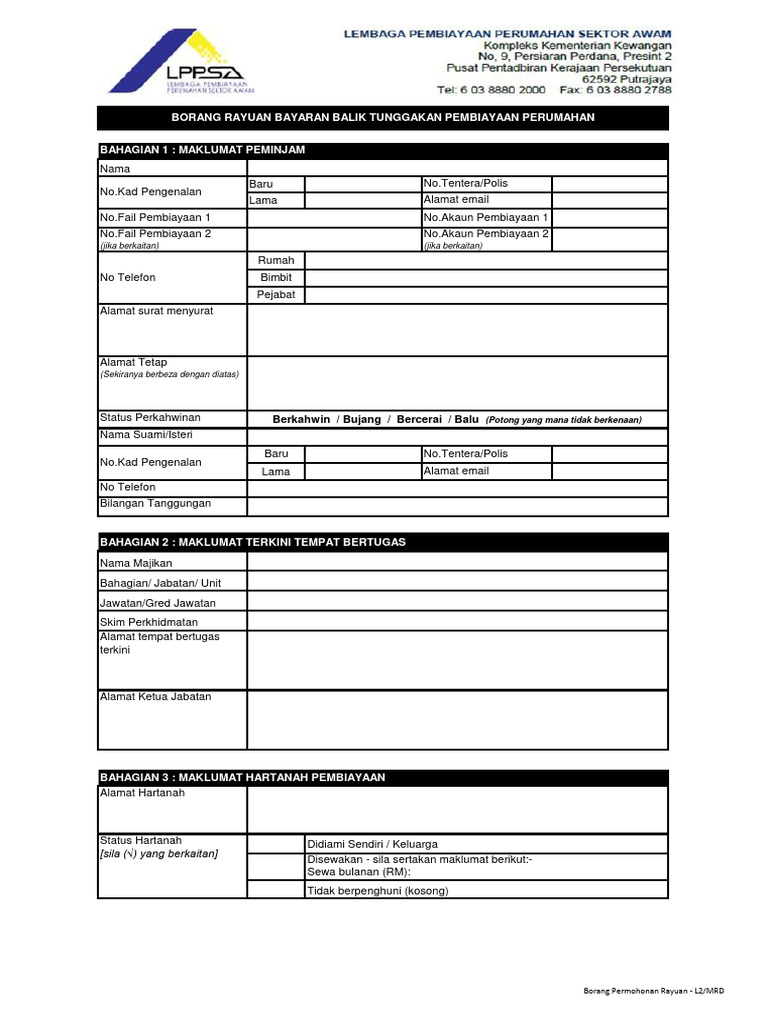 Borang Permohonan Rayuan MRD | PDF