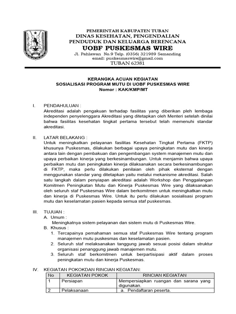 Kak Sosialisasi Program Mutu | PDF