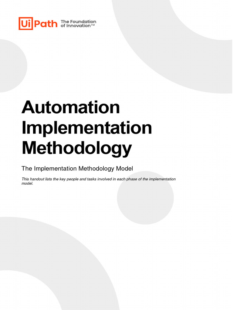 The Implementation Methodology Model | PDF | Implementation | Automation