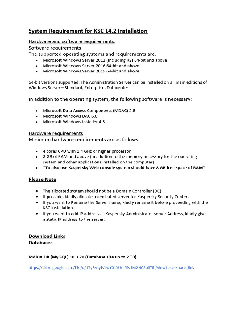 KSC On Premise Installation and Configuration Using Maria DB | PDF | Microsoft Windows | 64 Bit ...