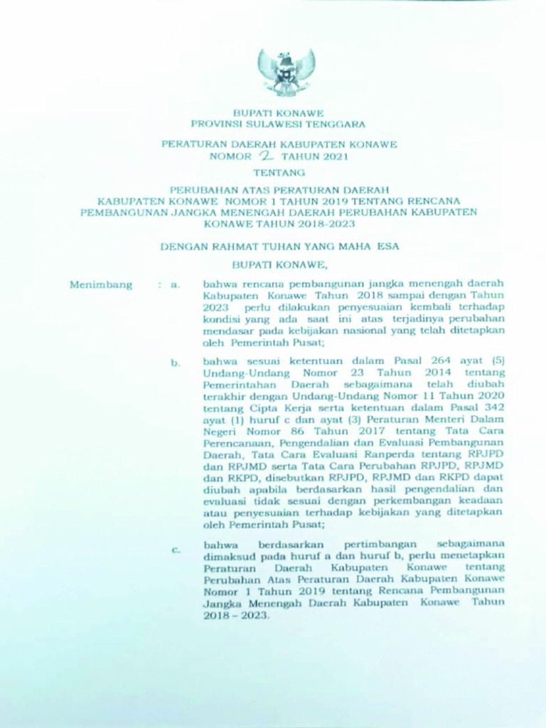 Perda Nomor 2 Tahun 2021 | PDF