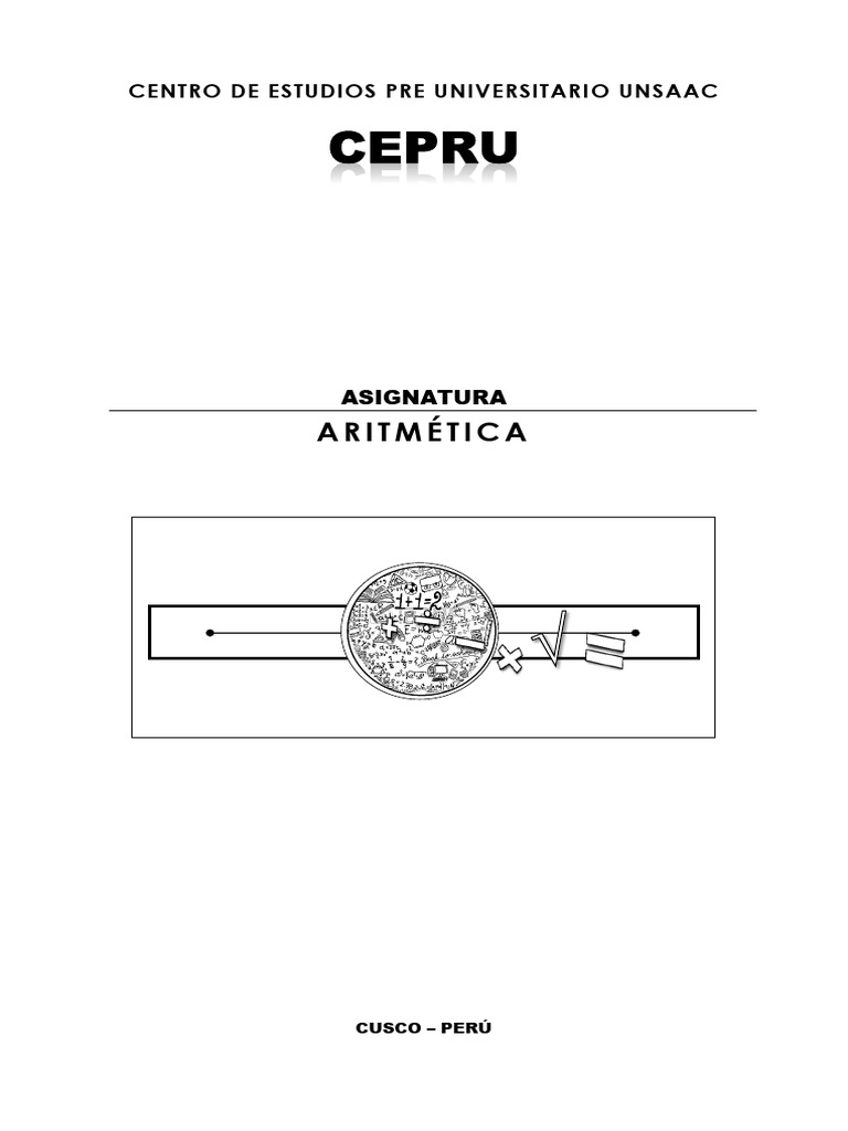 Aritmética - CEPRU-UNSAAC | PDF | Conjunto (Matemáticas) | Matemática ...