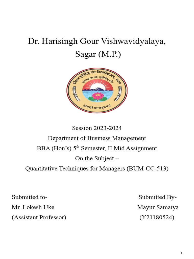 QT Mid2 | PDF | Linear Programming | Regression Analysis